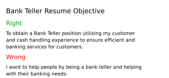 Top 16 Bank Teller Resume Objective Examples | ResumeCat