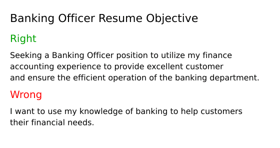 Top 16 Banking Officer Resume Objective Examples | ResumeCat
