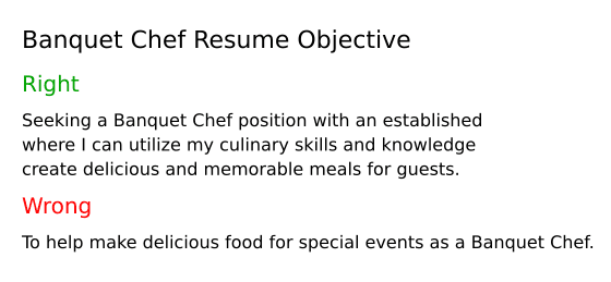 Top 16 Banquet Chef Resume Objective Examples | ResumeCat