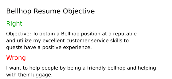 Top 18 Bellhop Resume Objective Examples | ResumeCat