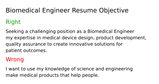 Top 18 Biomedical Engineer Resume Objective Examples