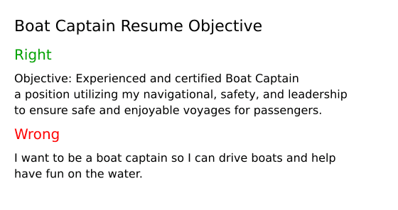 Top 17 Boat Captain Resume Objective Examples | ResumeCat