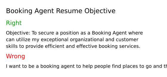 Top 17 Booking Agent Resume Objective Examples | ResumeCat