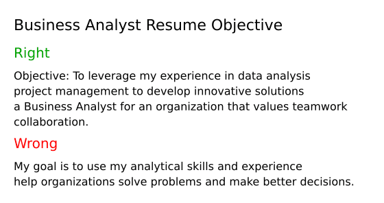 Top 16 Business Analyst Resume Objective Examples