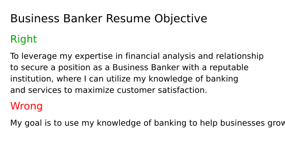 Top 18 Business Banker Resume Objective Examples | ResumeCat