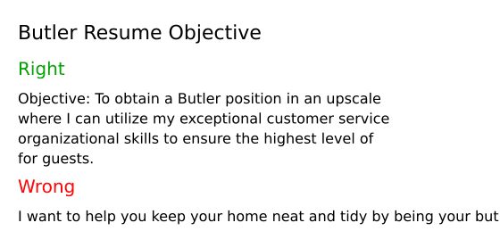 Top 16 Butler Resume Objective Examples | ResumeCat