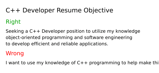 Top 18 C++ Developer Resume Objective Examples | ResumeCat
