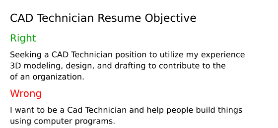 Top 16 CAD Technician Resume Objective Examples | ResumeCat