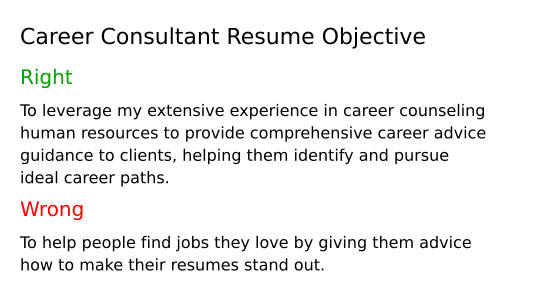 Top 18 Career Consultant Resume Objective Examples