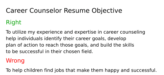 Top 17 Career Counselor Resume Objective Examples