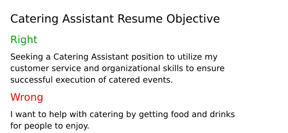 Top 16 Catering Assistant Resume Objective Examples