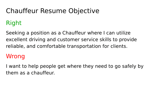 Top 18 Chauffeur Resume Objective Examples | ResumeCat