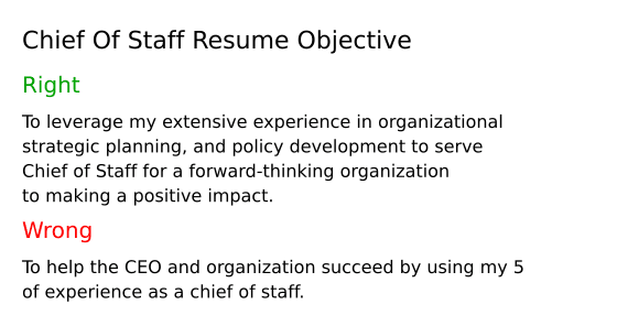 Top 18 Chief Of Staff Resume Objective Examples | ResumeCat