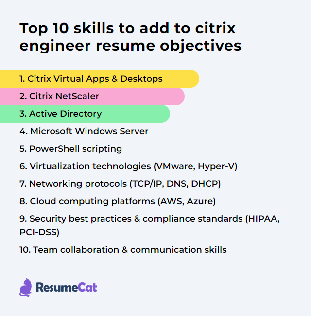 Top 17 Citrix Engineer Resume Objective Examples | ResumeCat