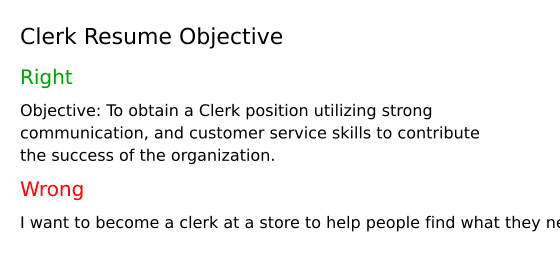 Top 18 Clerk Resume Objective Examples | ResumeCat