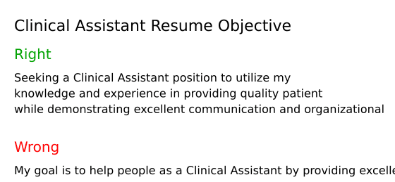 Top 17 Clinical Assistant Resume Objective Examples