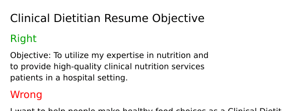 Top 18 Clinical Dietitian Resume Objective Examples