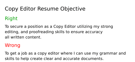 Top 18 Copy Editor Resume Objective Examples | ResumeCat