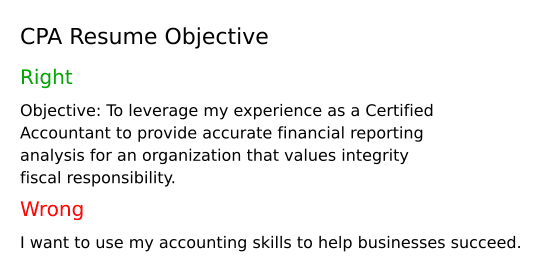 Top 18 CPA Resume Objective Examples | ResumeCat