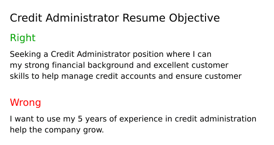 Top 16 Credit Administrator Resume Objective Examples
