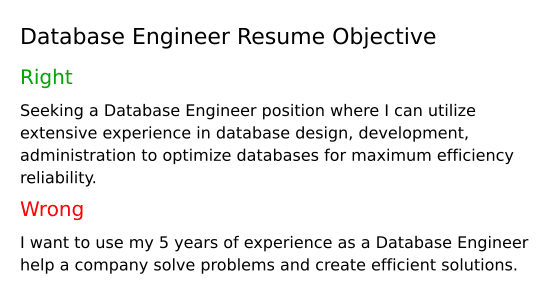 Top 16 Database Engineer Resume Objective Examples