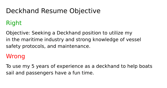 Top 17 Deckhand Resume Objective Examples | ResumeCat