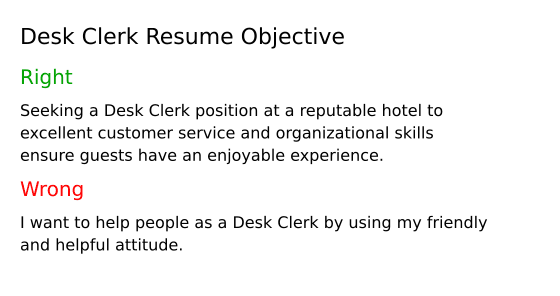 Top 17 Desk Clerk Resume Objective Examples | ResumeCat