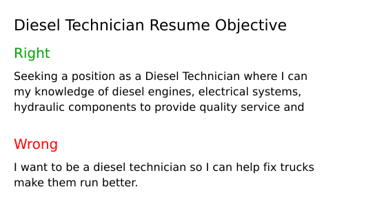 Top 18 Diesel Technician Resume Objective Examples
