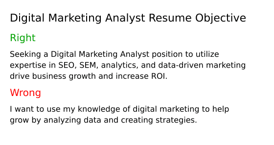 Top 16 Digital Marketing Analyst Resume Objective Examples