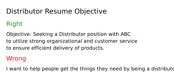 Top 16 Distributor Resume Objective Examples | ResumeCat