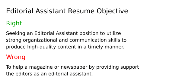 Top 17 Editorial Assistant Resume Objective Examples