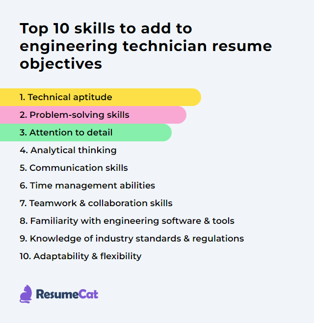 Top 16 Engineering Technician Resume Objective Examples