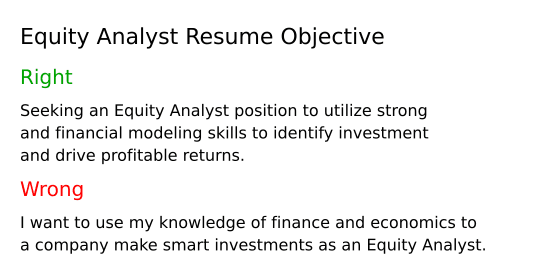 Top 16 Equity Analyst Resume Objective Examples | ResumeCat