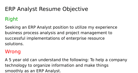 Top 16 ERP Analyst Resume Objective Examples | ResumeCat