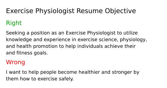 Top 17 Exercise Physiologist Resume Objective Examples