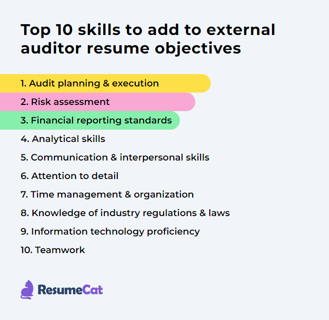 Top 16 External Auditor Resume Objective Examples