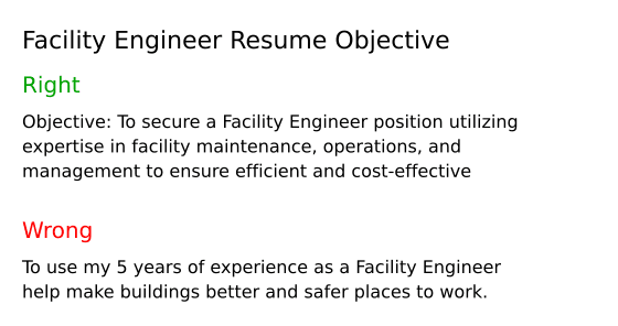 Top 16 Facility Engineer Resume Objective Examples