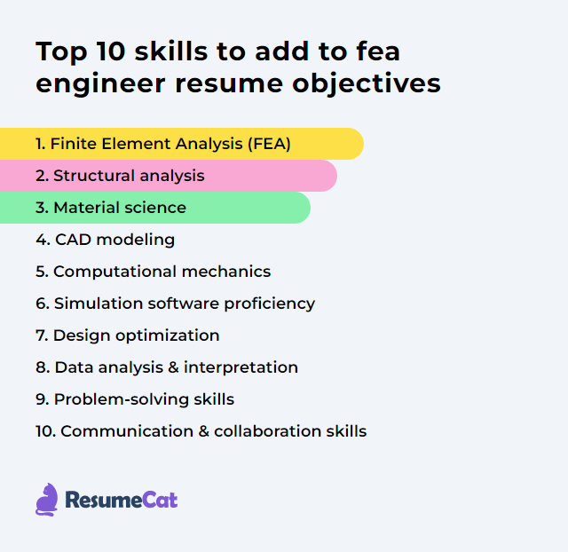 Top 17 FEA Engineer Resume Objective Examples | ResumeCat