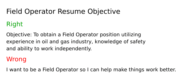 Top 16 Field Operator Resume Objective Examples | ResumeCat