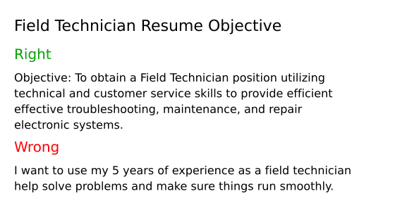 Top 18 Field Technician Resume Objective Examples
