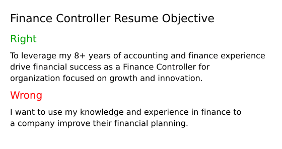 Top 18 Finance Controller Resume Objective Examples
