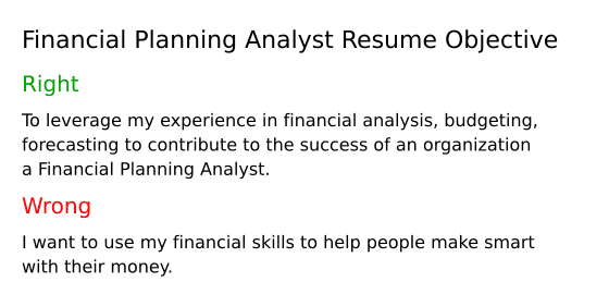 Top 17 Financial Planning Analyst Resume Objective Examples