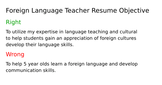 Top 18 Foreign Language Teacher Resume Objective Examples