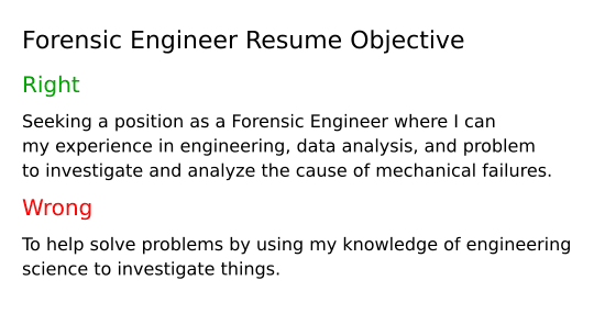 Top 18 Forensic Engineer Resume Objective Examples