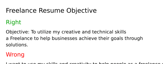 Top 16 Freelance Resume Objective Examples | ResumeCat