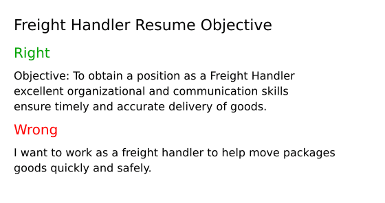Top 17 Freight Handler Resume Objective Examples | ResumeCat
