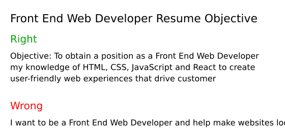 Top 16 Front End Web Developer Resume Objective Examples