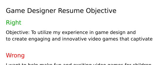 Top 16 Game Designer Resume Objective Examples | ResumeCat