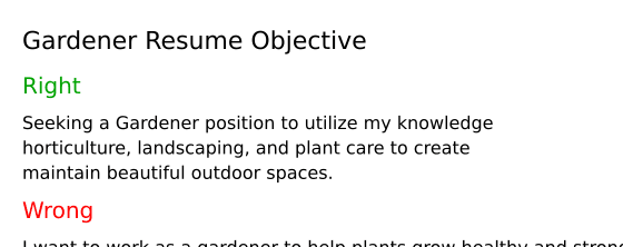 Top 17 Gardener Resume Objective Examples | ResumeCat