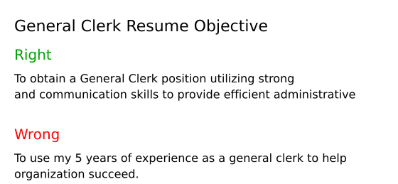 Top 16 General Clerk Resume Objective Examples | ResumeCat